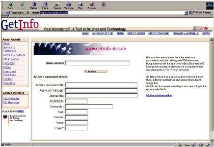 Die Leistungen des neuen Informationsportals GetInfo aus der Sicht ...